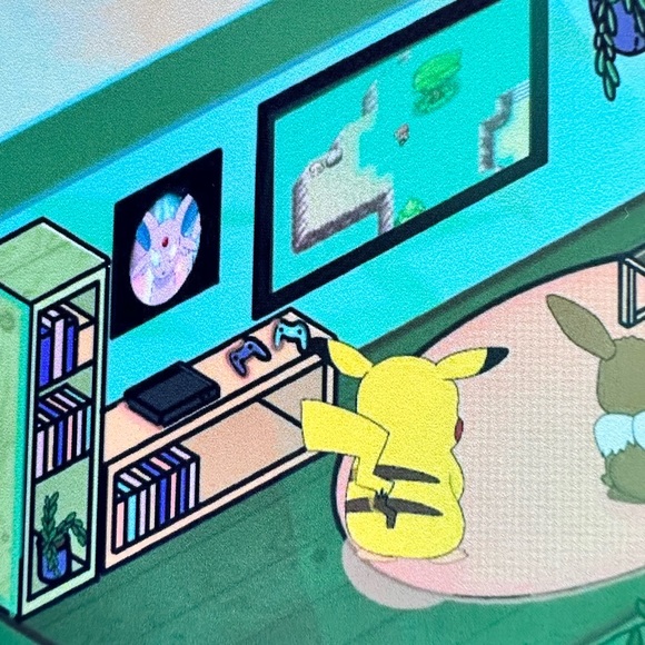 Pokemon | Art | Pokmon Isometric Room Digital Art Print Pikachu ...